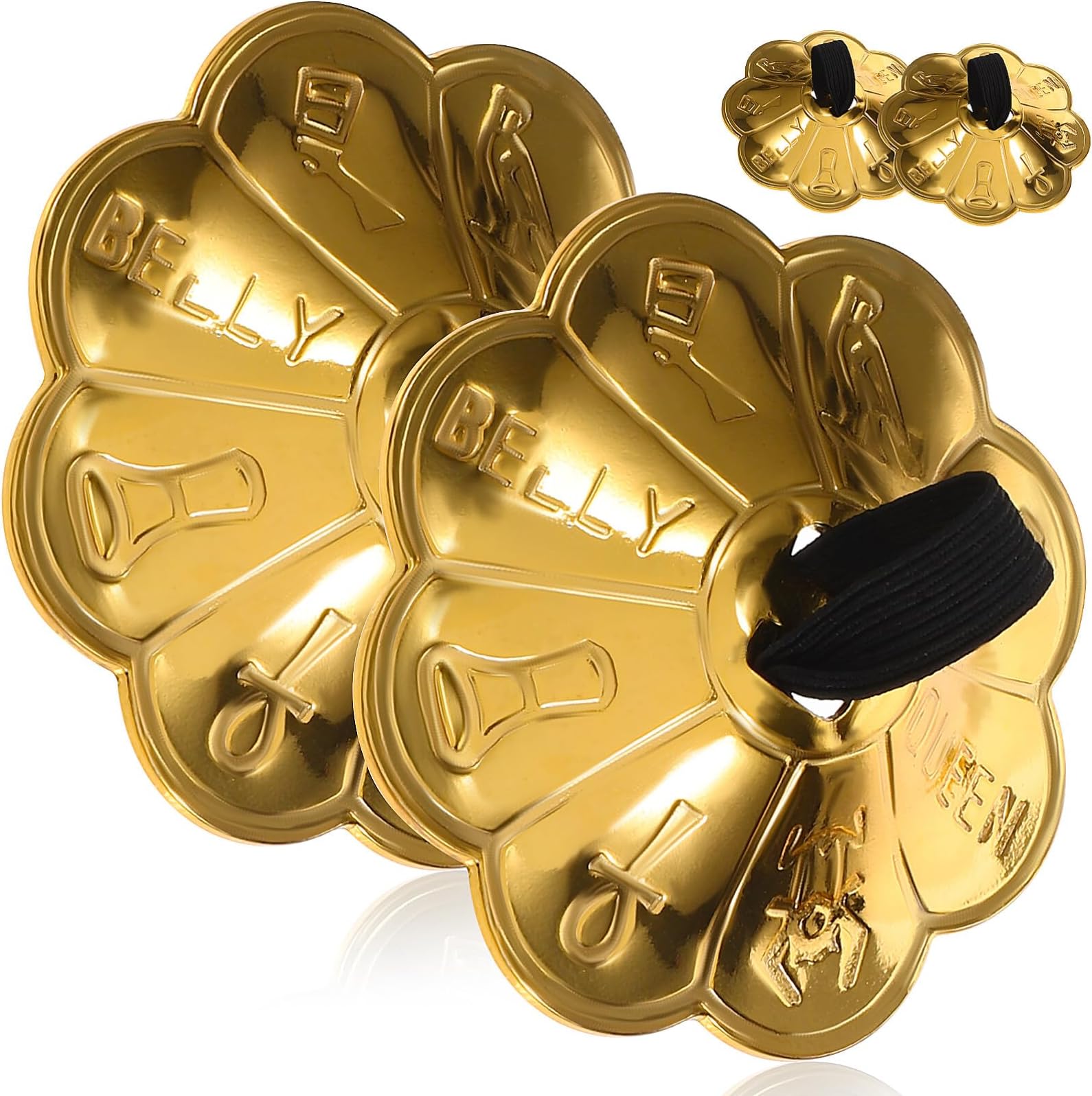 Amazon.com: Foraineam 2 Pairs / 4 pcs American Belly Dance Finger Zills ...