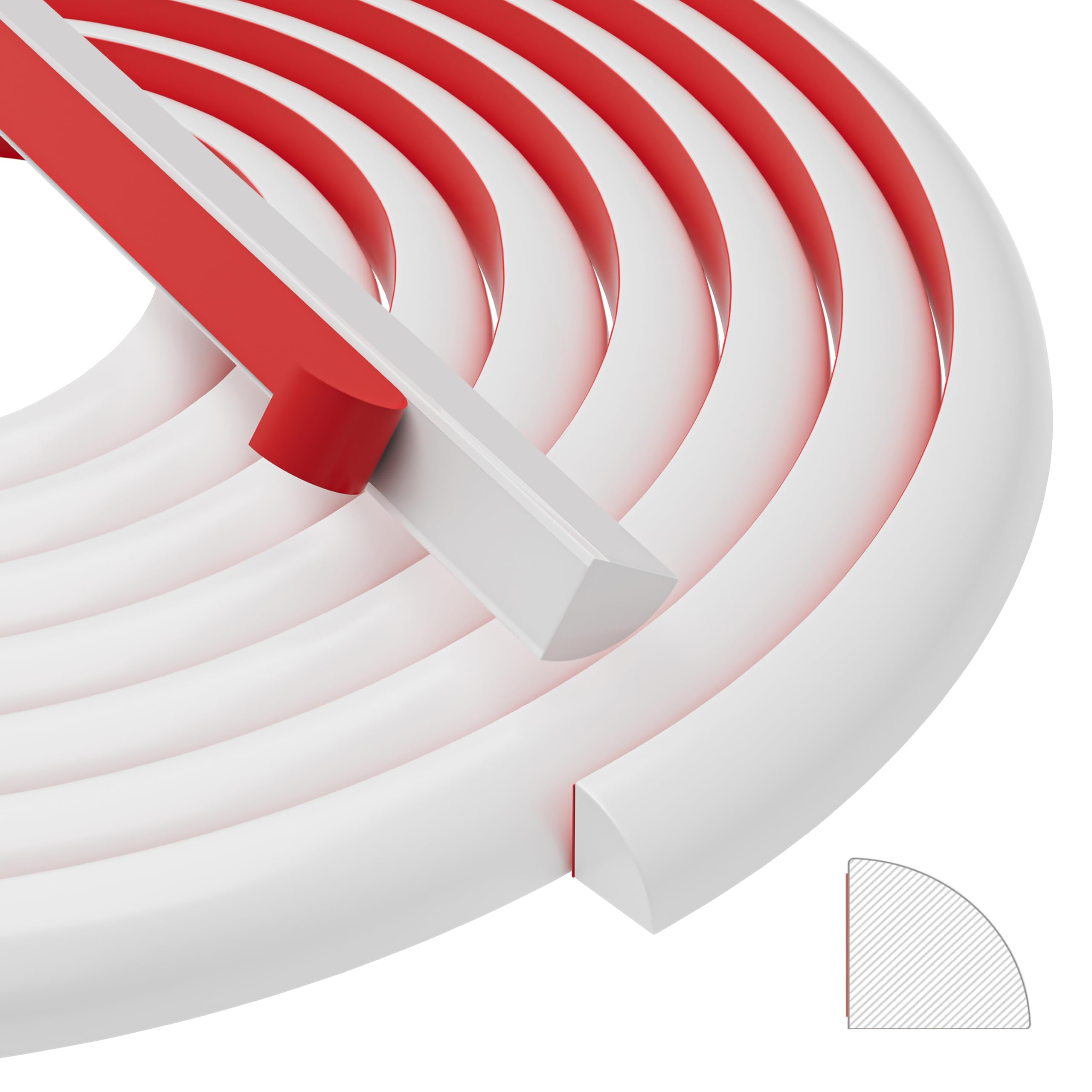 Amazon.com: Zehiels Flexible Quarter Round Molding, Peel and Stick ...