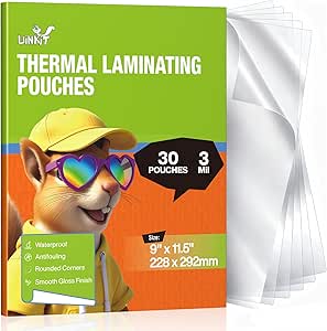 Uinkit Thermal Laminating Pouches 3Mil 9x11.5 Inches Laminating Sheets ...