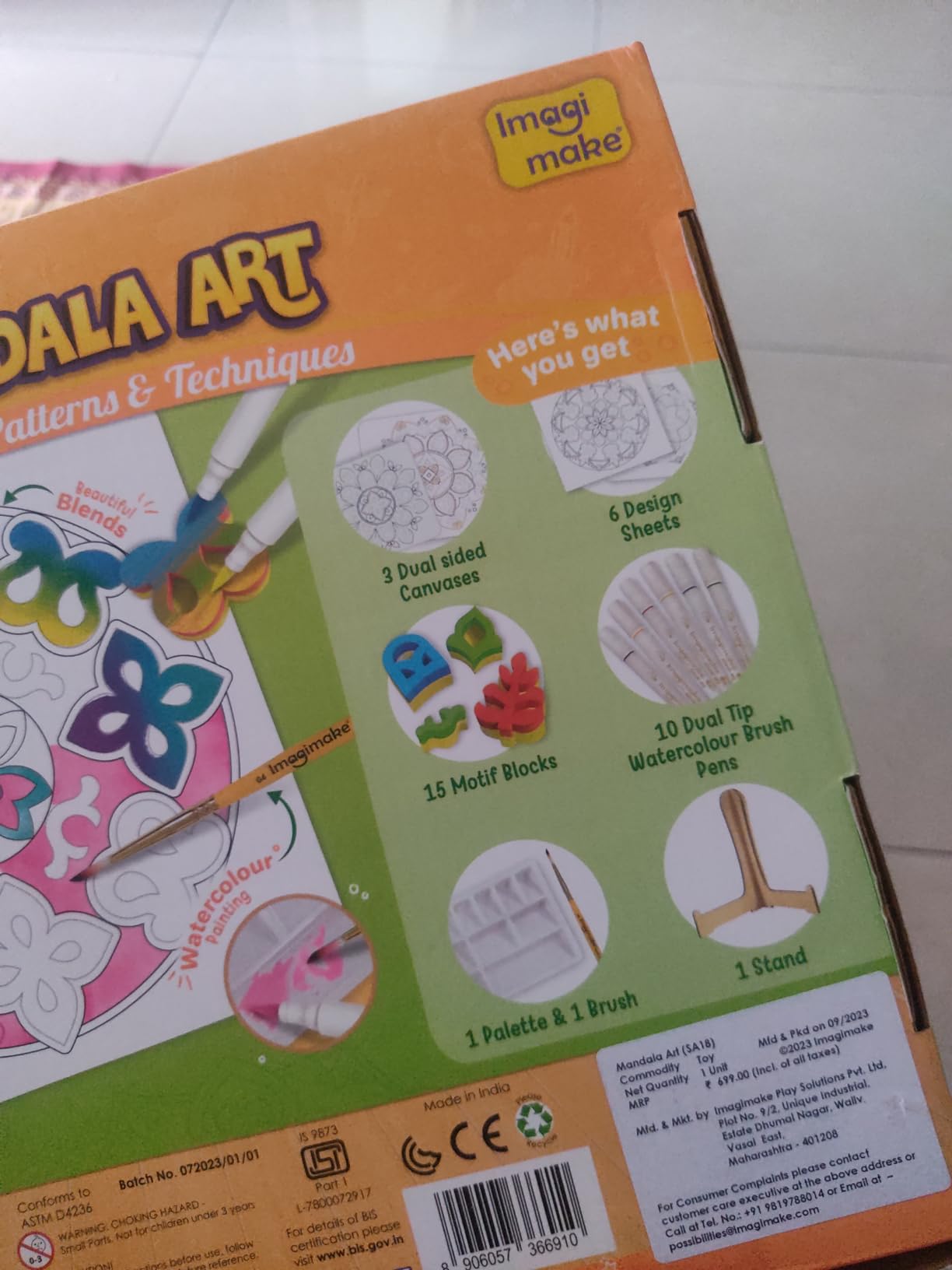 Imagimake Mandala Art Kit | Art and Craft Kit for Girls 9-12 | Coloring ...