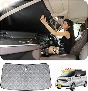 Amazon.co.jp: ニッサン デイズルークス B21A型 サンシェード フロントサンシェード 遮光 シェード DAYZ ROOX 2代目 2014～2020 日よけ UVカット 簡単 ...