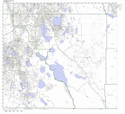 Osceola County, Florida FL ZIP Code Map Not Laminated: Amazon.com ...