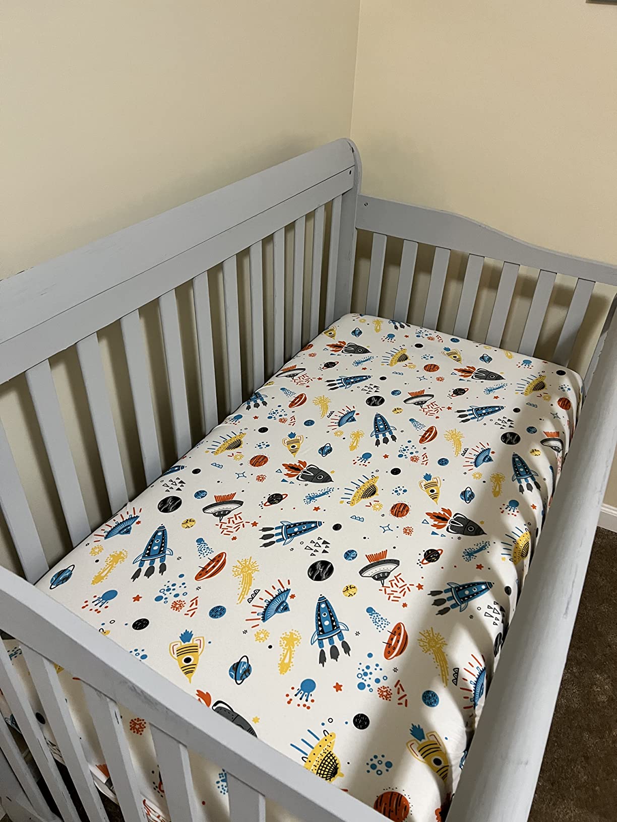 $3/mo - Finance Astronaut Space Galaxy Baby Crib Sheet Outerspace ...