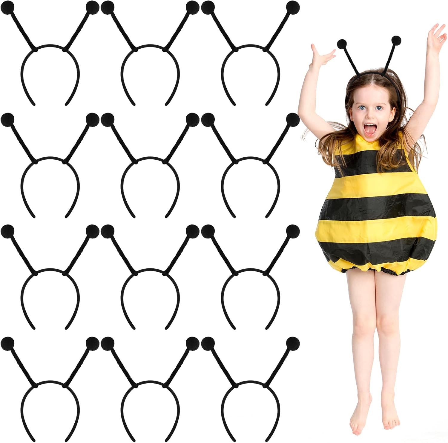Amazon.com: Coopay 12 Pack Butterfly Antenna Headband Bee Tentacle ...