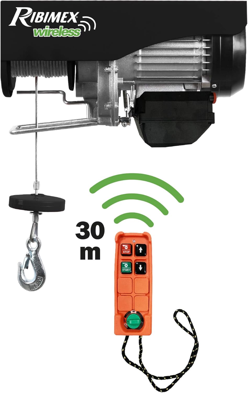 Ribimex Remote-Controlled Electric Hoist 200/400 kg User Manual