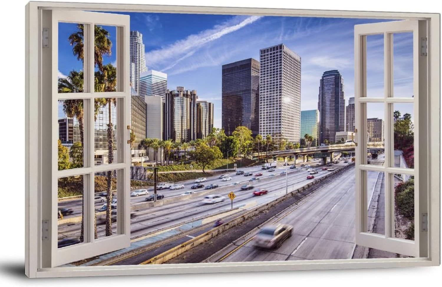 Modern Window View Los Angeles City View Poster Decorative Painting ...