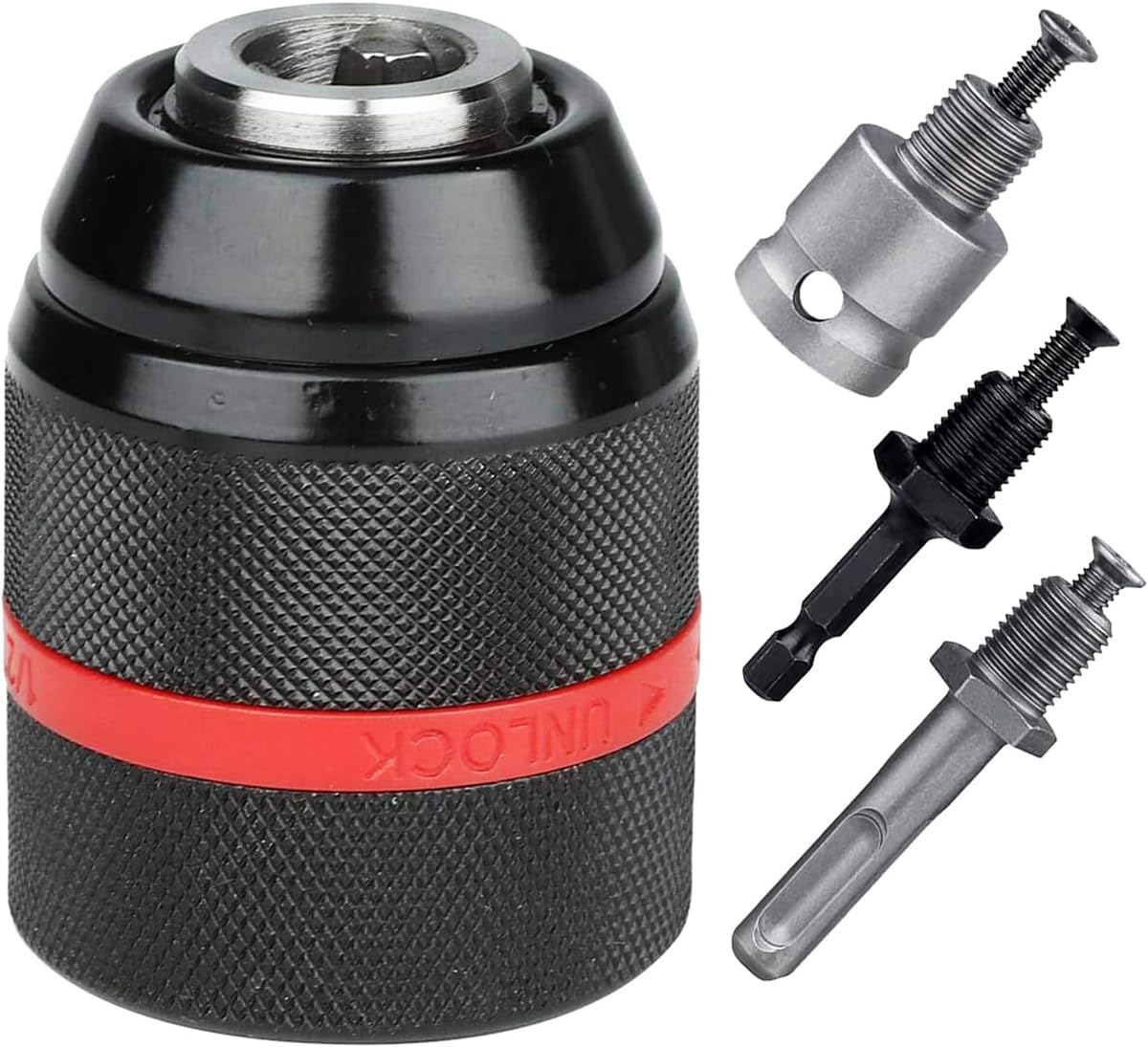 Uptodateproducts 1-13mm Keyless Drill Chuck Adapter Kit 1/2"-20UNF with ...