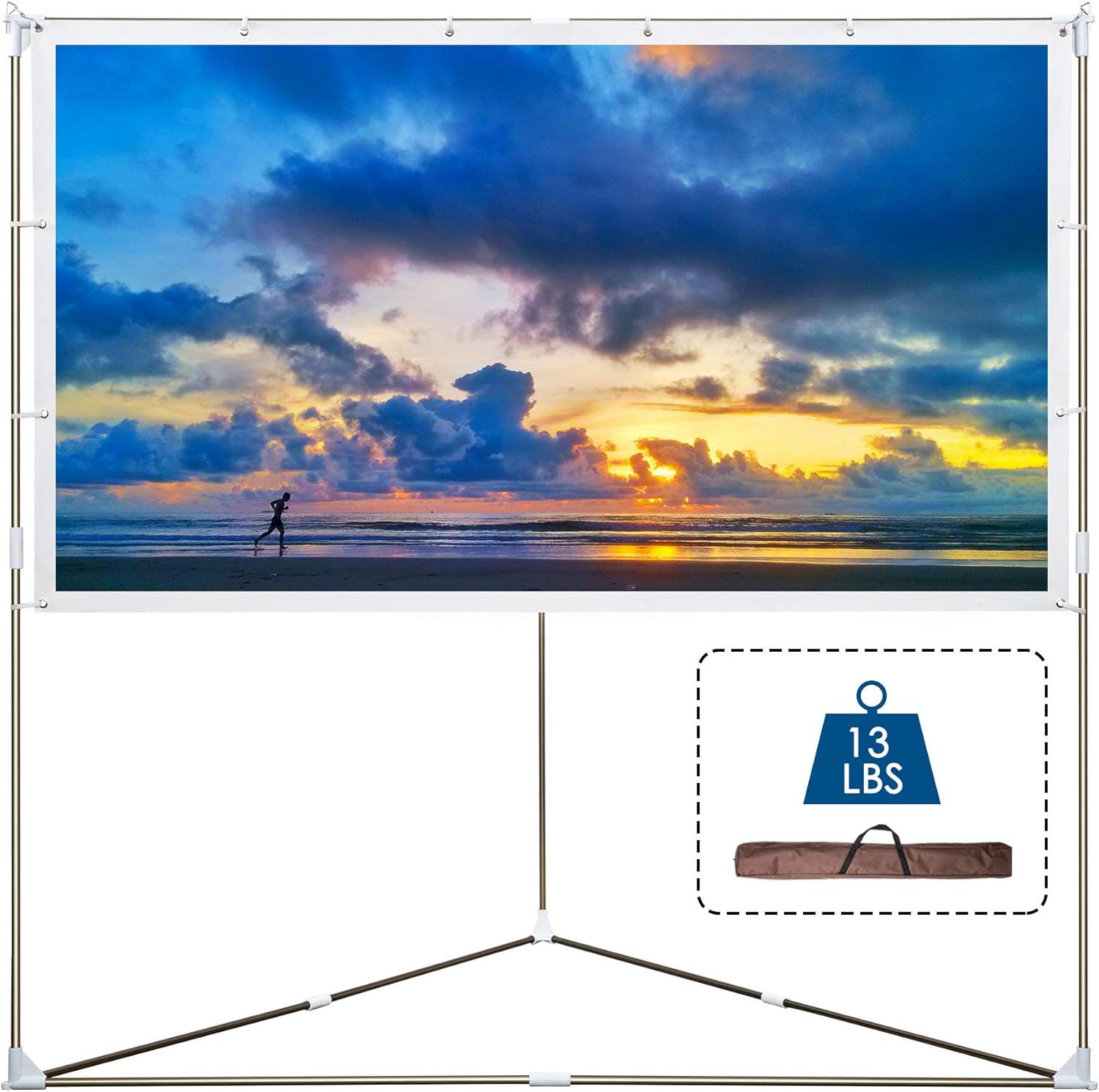 Amazon.com: Cloud Mountain Portable Projector Screen with Stand, 100 ...