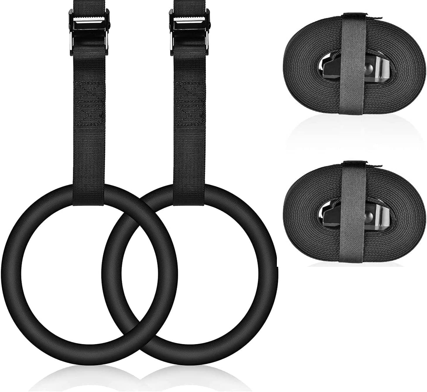 Fitcozi Adjustable Gymnastics Rings/Roman Ring Straps & Buckles (Only ...