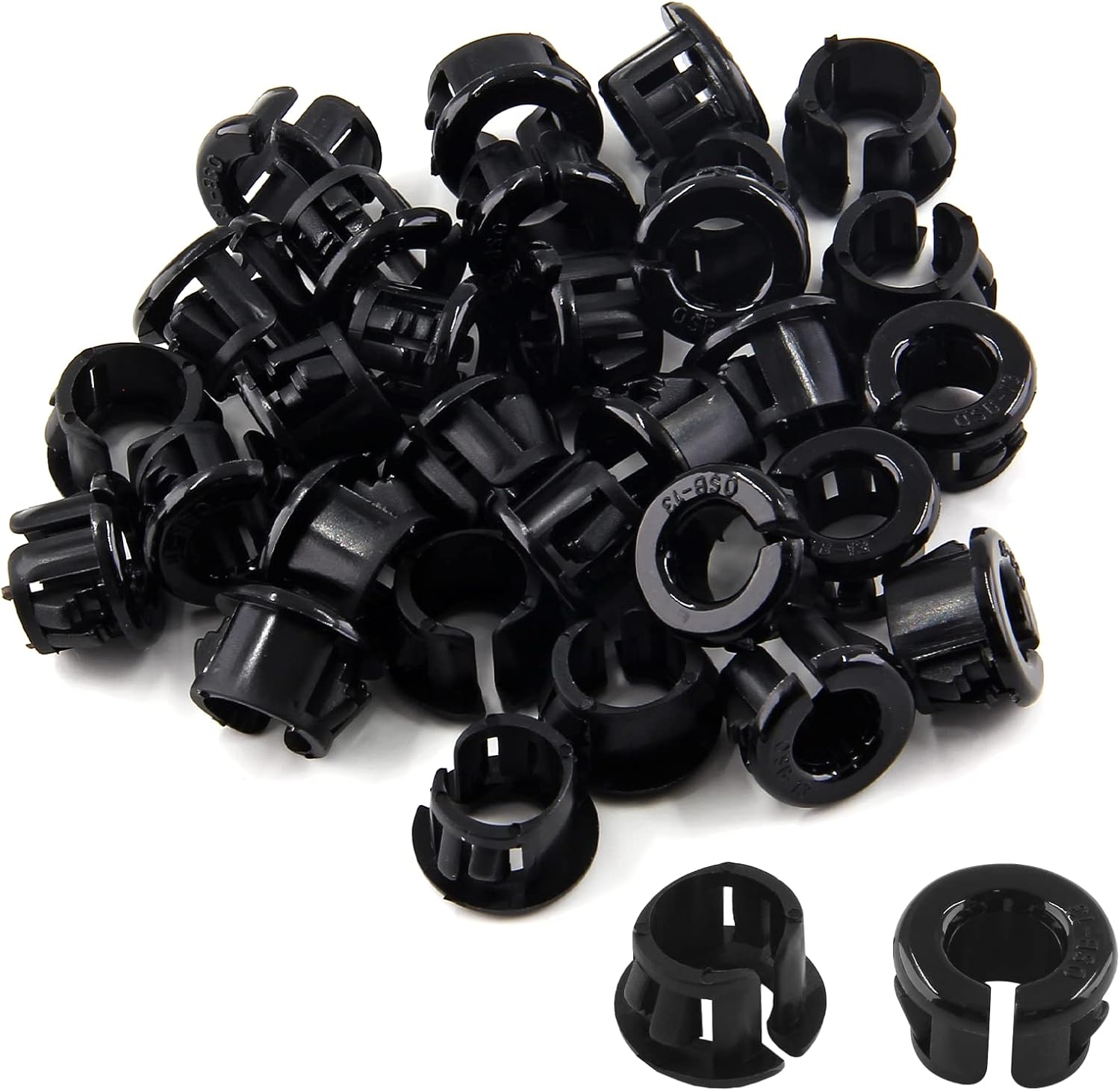 Amazon.com: Uenhoy 30 Pcs Opened Snap Bushing 1/2" Mounting Dia Nylon ...