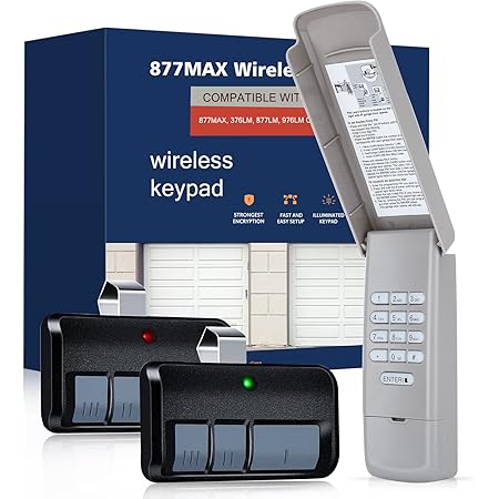 2Pack 878max Garage Door Keypad with 893max Universal Garage Door ...