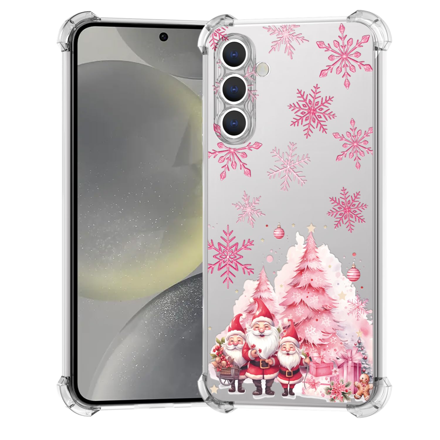 Amazon.com: BEIMEITU for Samsung Galaxy S24 Christmas Case Pink ...