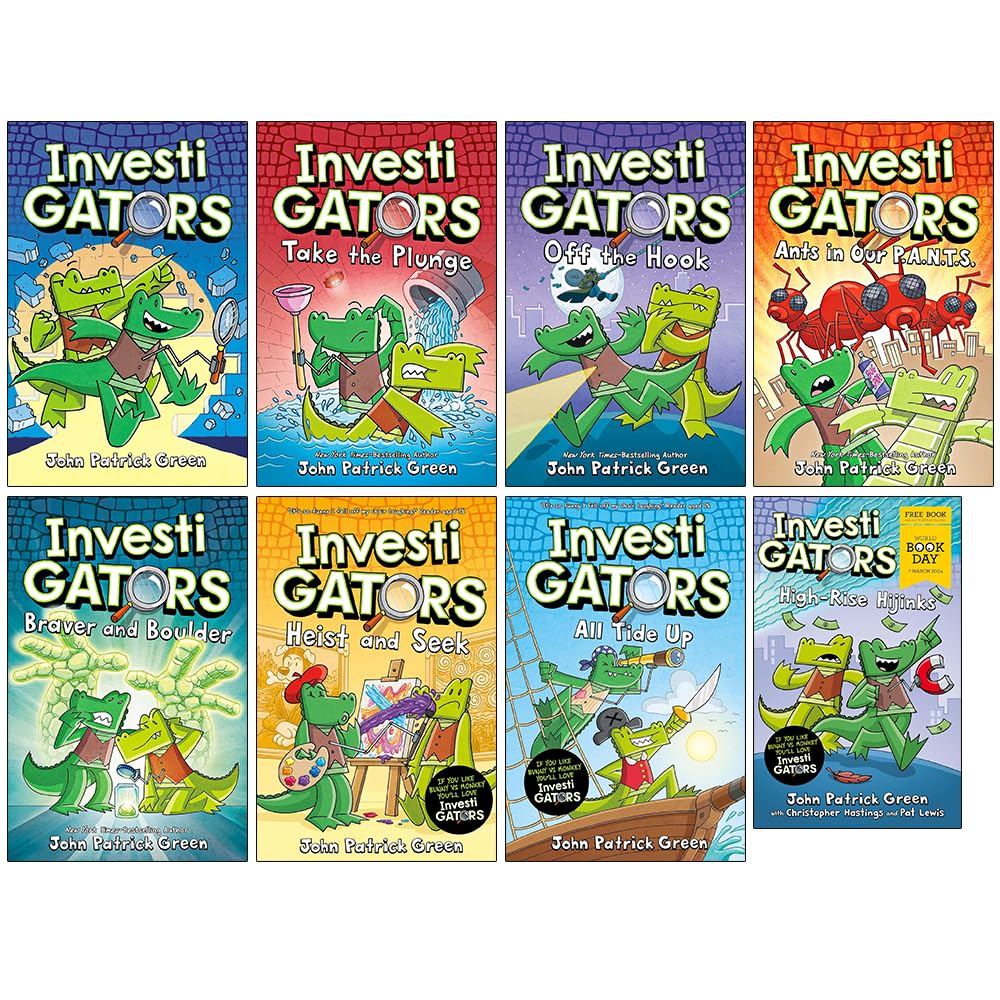 InvestiGators Series 8 Books Collection Set By John Patrick Green ...