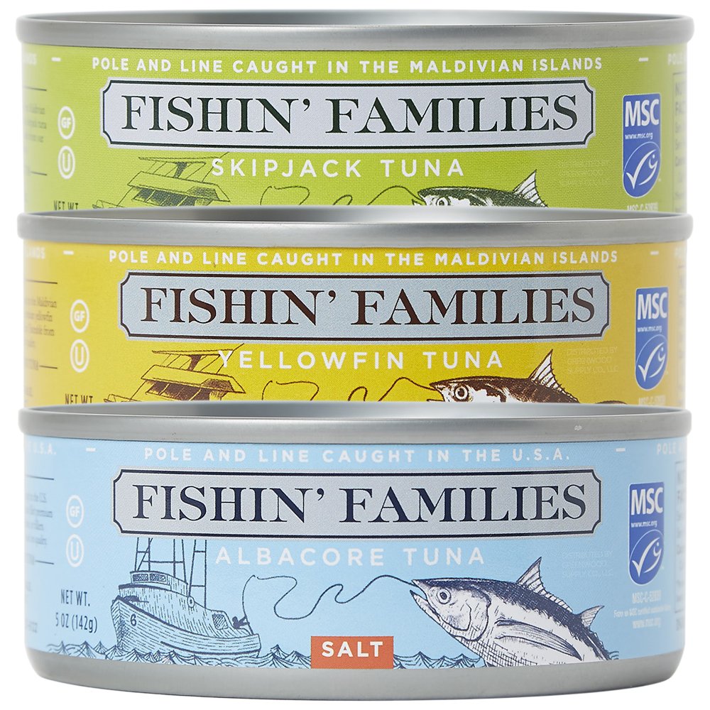Amazon.com : Fishin' Families MSC Pole & Line Tuna Combo (Salted, 8 ...