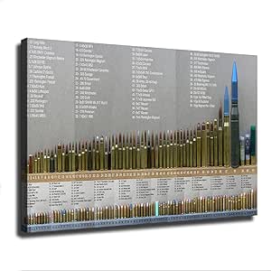 Amazon.com: SUNVAPE Bullet Caliber Reference Chart, Ammunition Type ...
