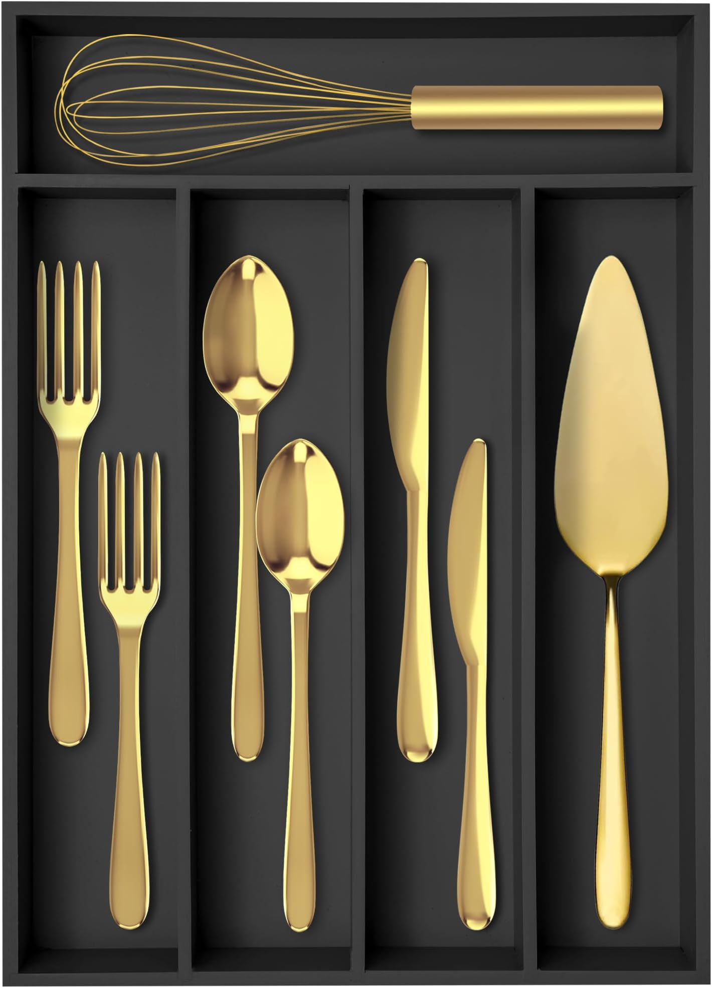 Amazon.com - Kitware Silverware drawer organizer, Gold Kitchen Utensil ...
