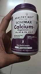 HealthyHey Nutrition Calcium with Magnesium, Vitamin D3 & Vitamin K2 ...