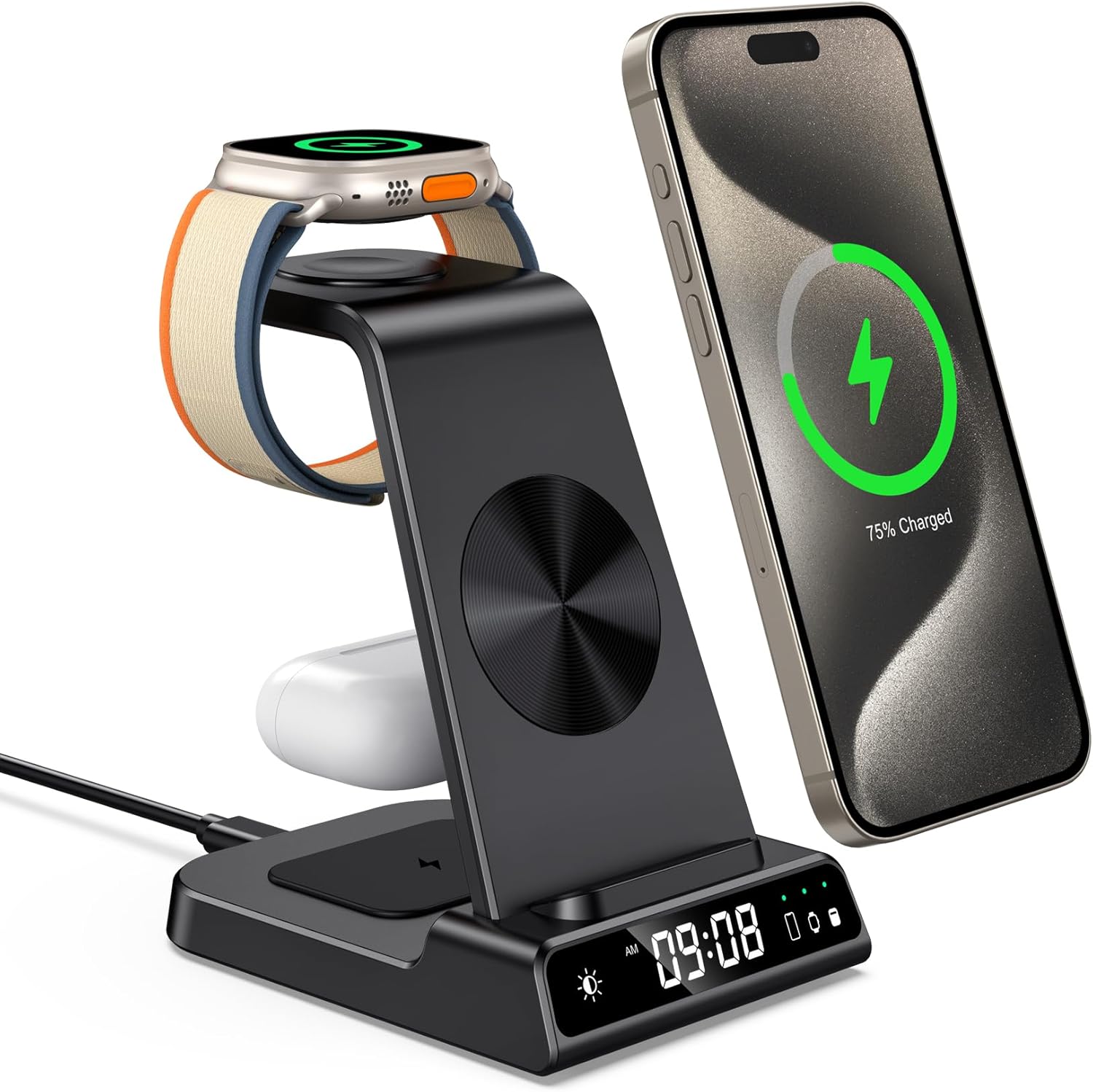 leChivée Chargeur Induction pour iPhone, Station Charge pour iPhone 15 ...