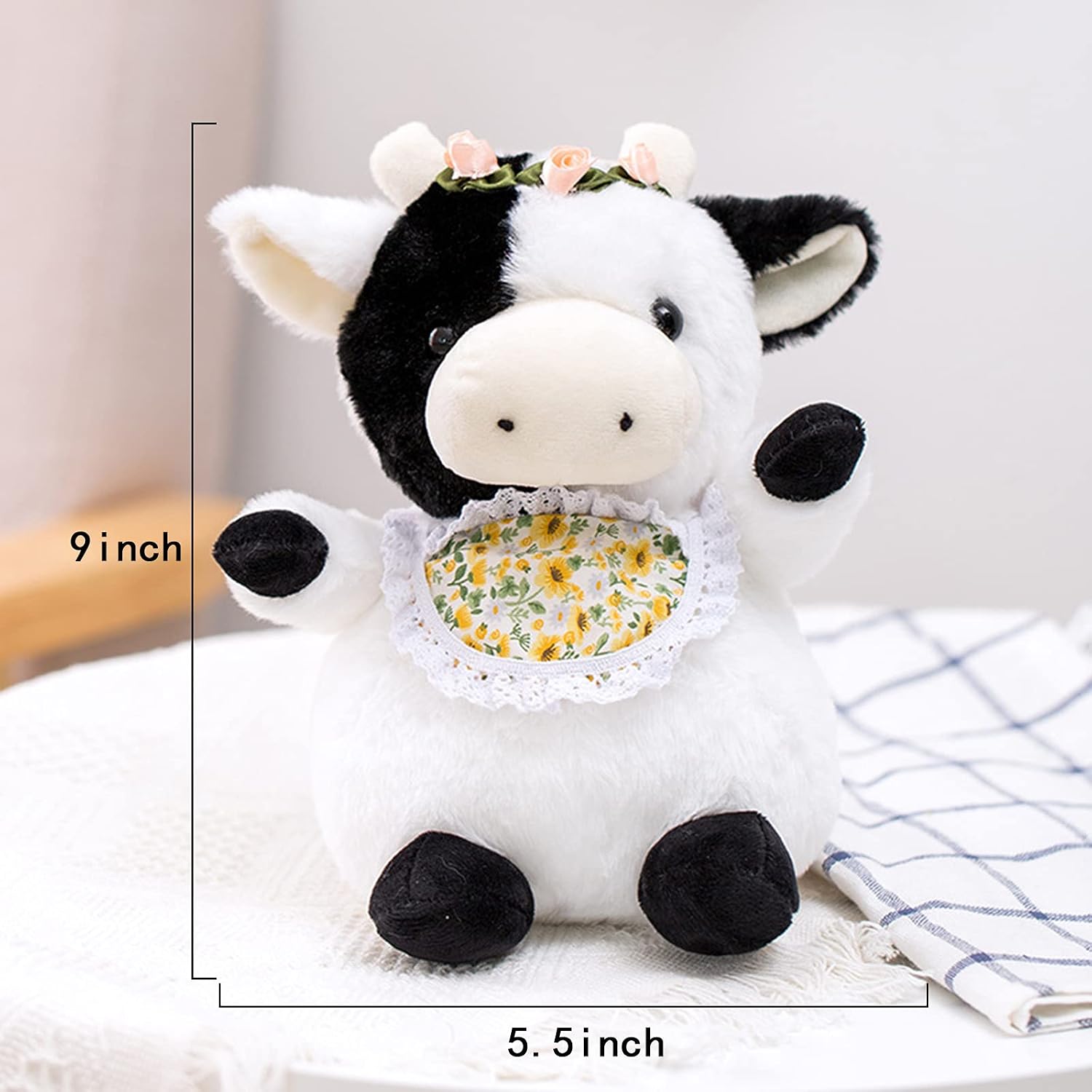 Mini Soft Animal Plush Cow Toy - munimoro.gob.pe