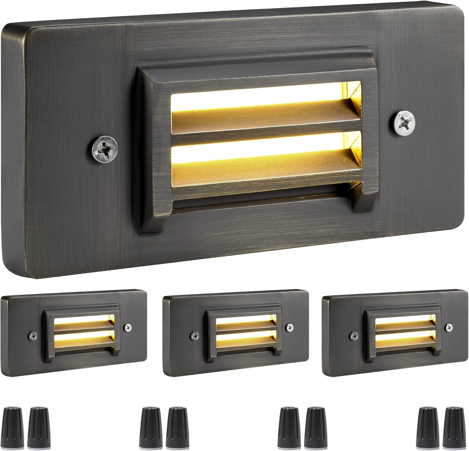 Gardenreet Solid Brass Step Lights Outdoor Waterproof, 2W 240lm 12V Low ...