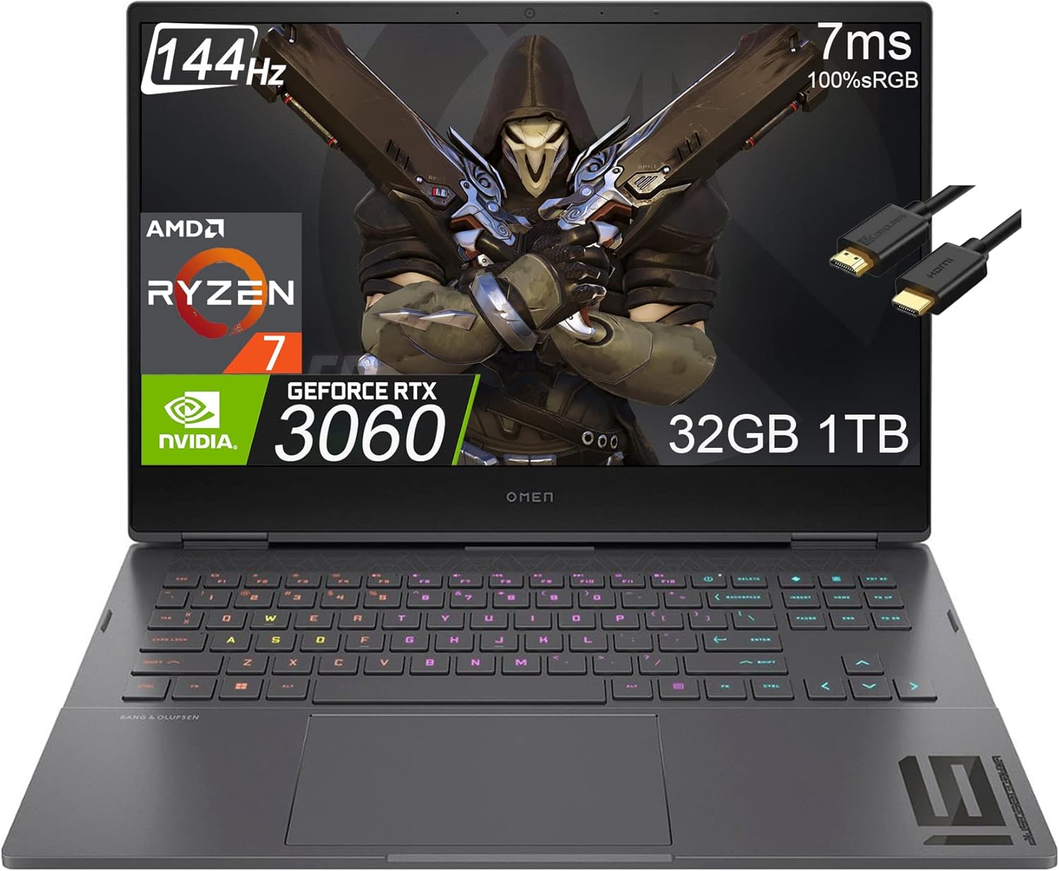 HP OMEN 16 16.1" FHD 144Hz Gaming Laptop (AMD 8-Core Ryzen 7 6800H ...