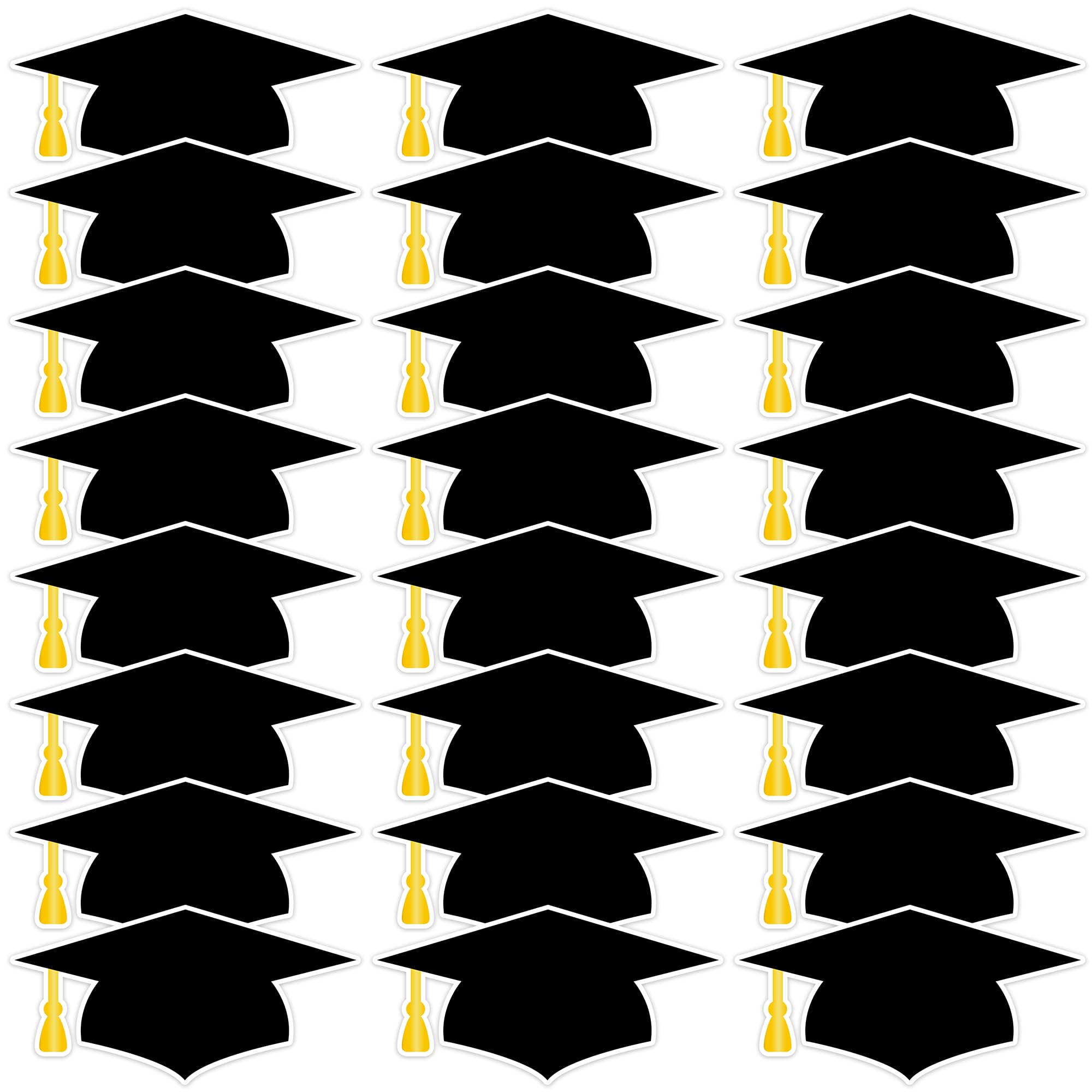 Wonmonwonmon 60 Pcs Graduation Hat Cutouts For Bulletin Board ...