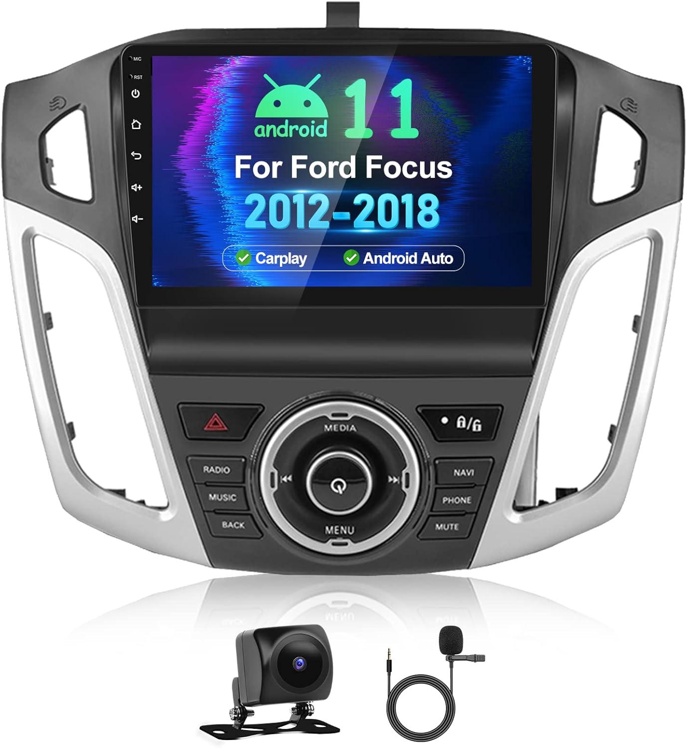 Amazon.com: Android 11 Car Stereo for Ford Focus 2012 2013 2014 2015 ...