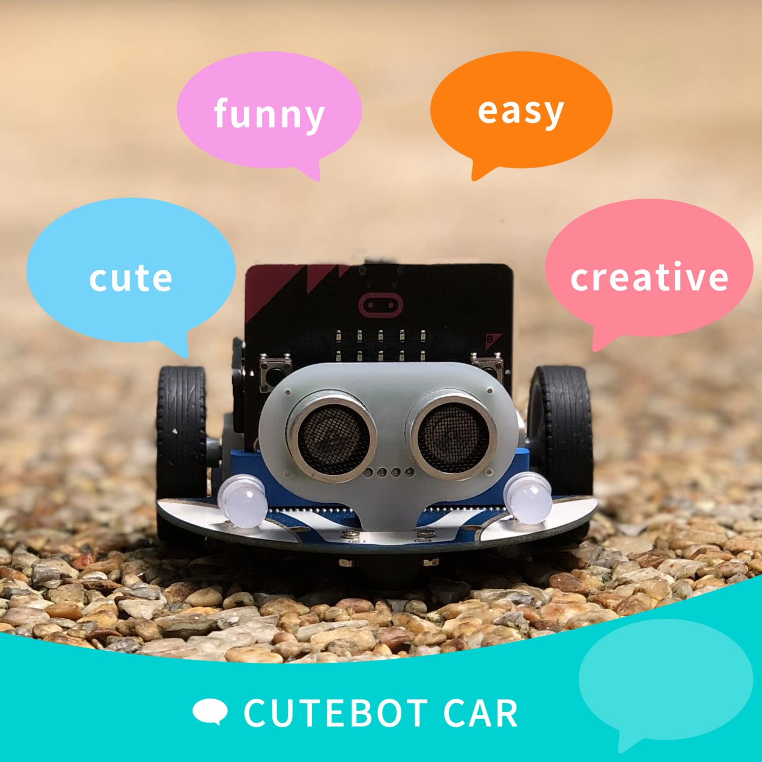 ELECFREAKS microbit Mini Cutebot Kit Compatible with BBC Micro:bit V2 ...
