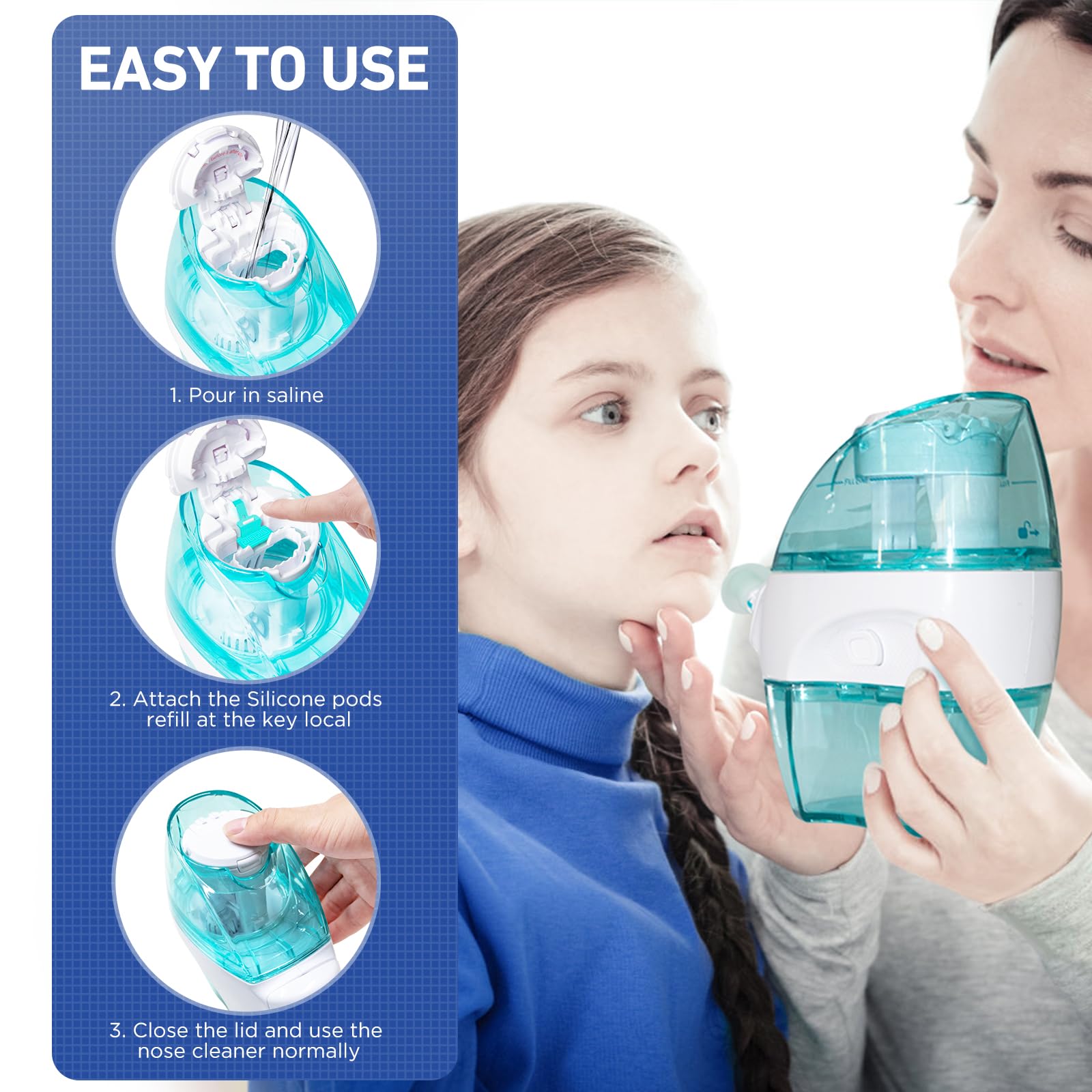 Snapklik.com : FireAnt 16 Pack Silicone Saline Pods Refills And 100 ...