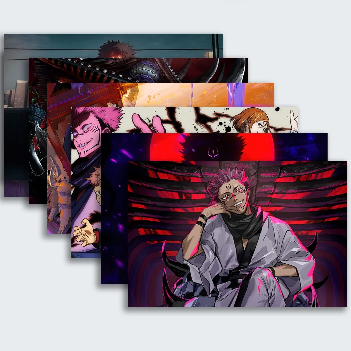 SoulAbiti Jujutsu Kaisen Ryomen Sukuna Posters (Pack of 6, 12 X 18 ...