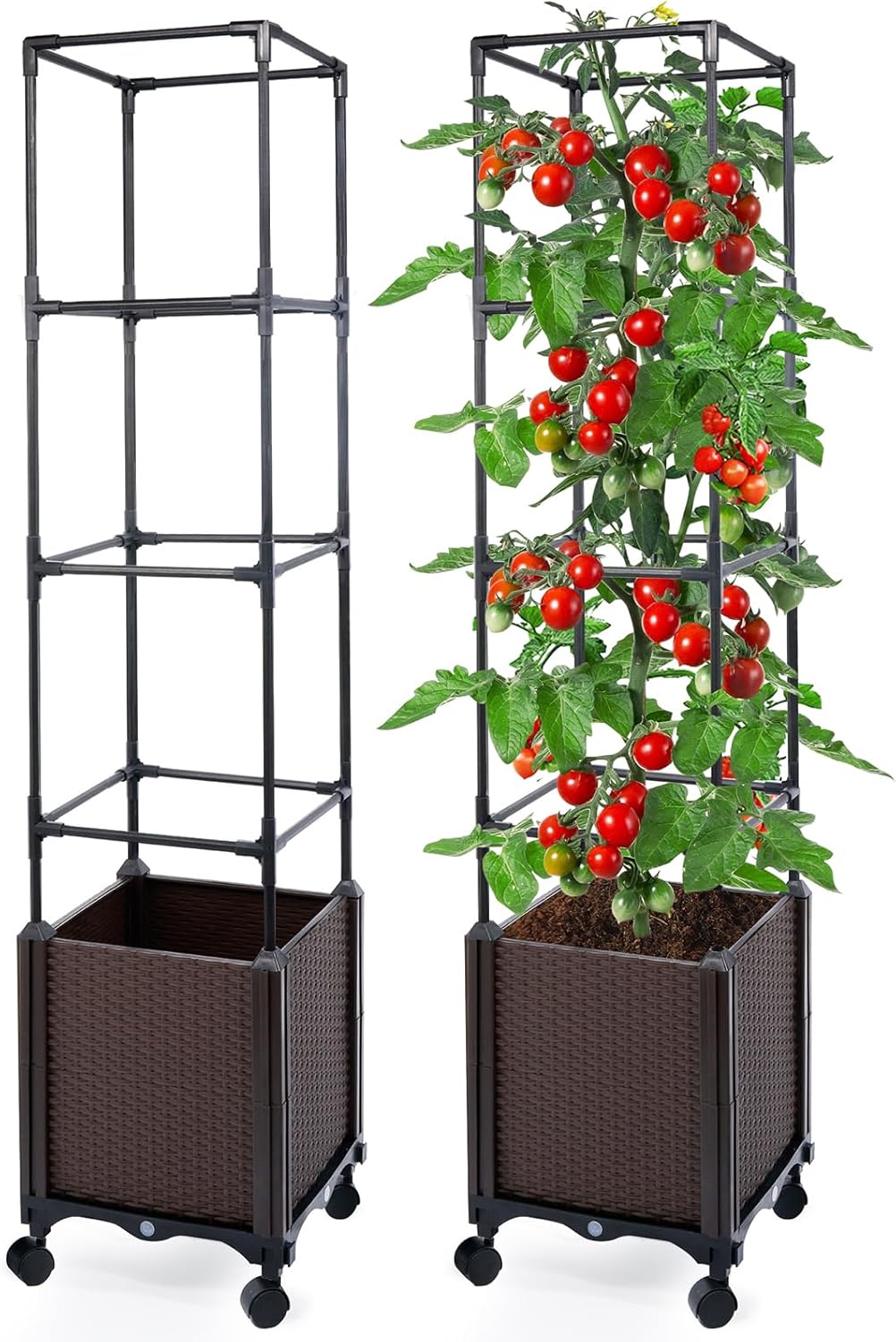 Amazon.com: G-Lanthy Raised Tomato Planter Box Trellis, 53'' Self ...