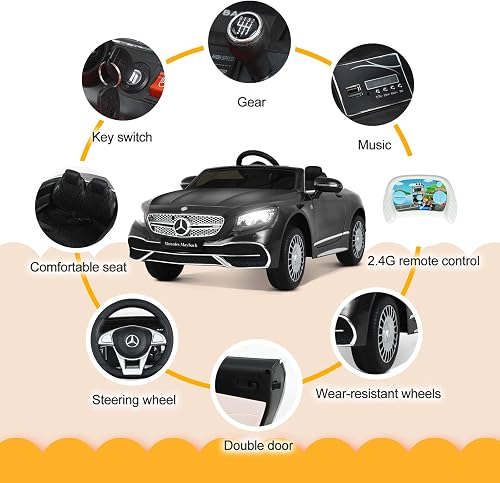 Uenjoy Coche eléctrico para niños Mercedes-Benz Maybach Ride On Car ...