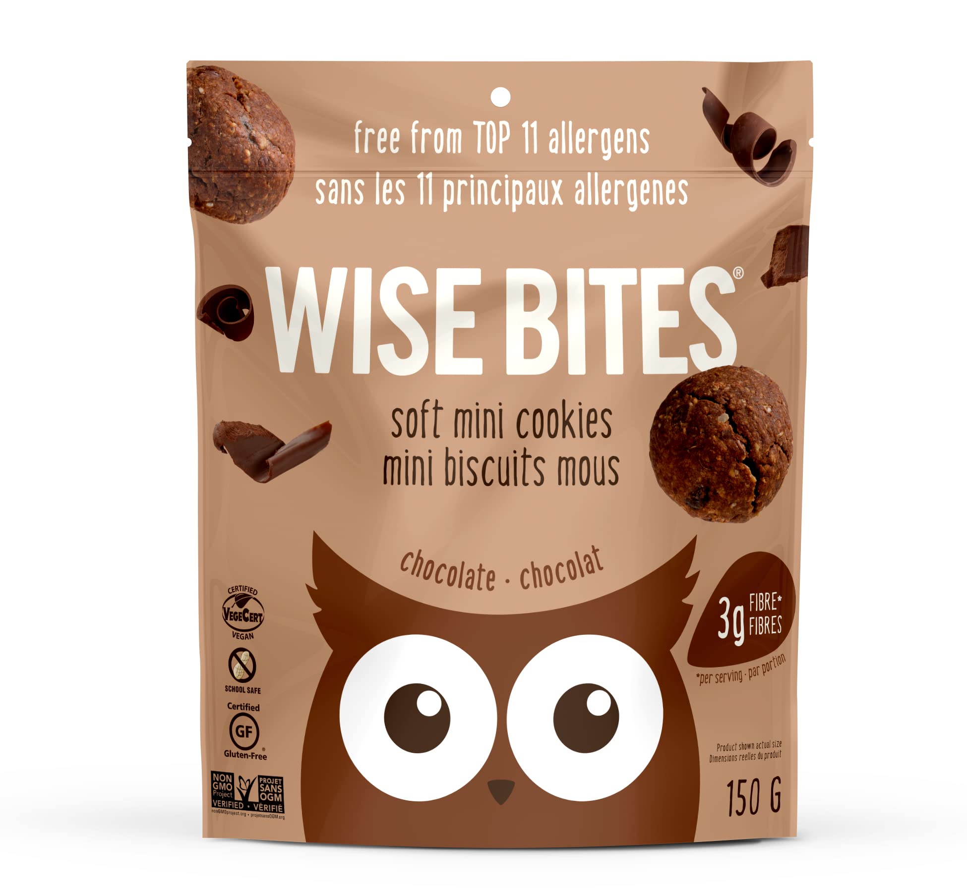 Wise Bites Mini Soft Cookies, Chocolate, Oatmeal Cookies, Gluten Free ...