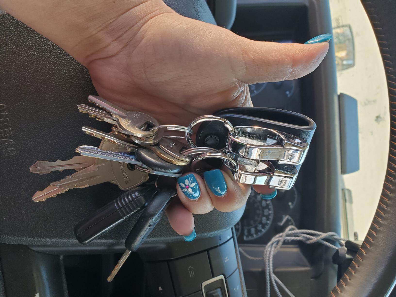 Amazon.com: LGNL Leather Belt Loop Keychain with 2 Detachable Clips&Key ...