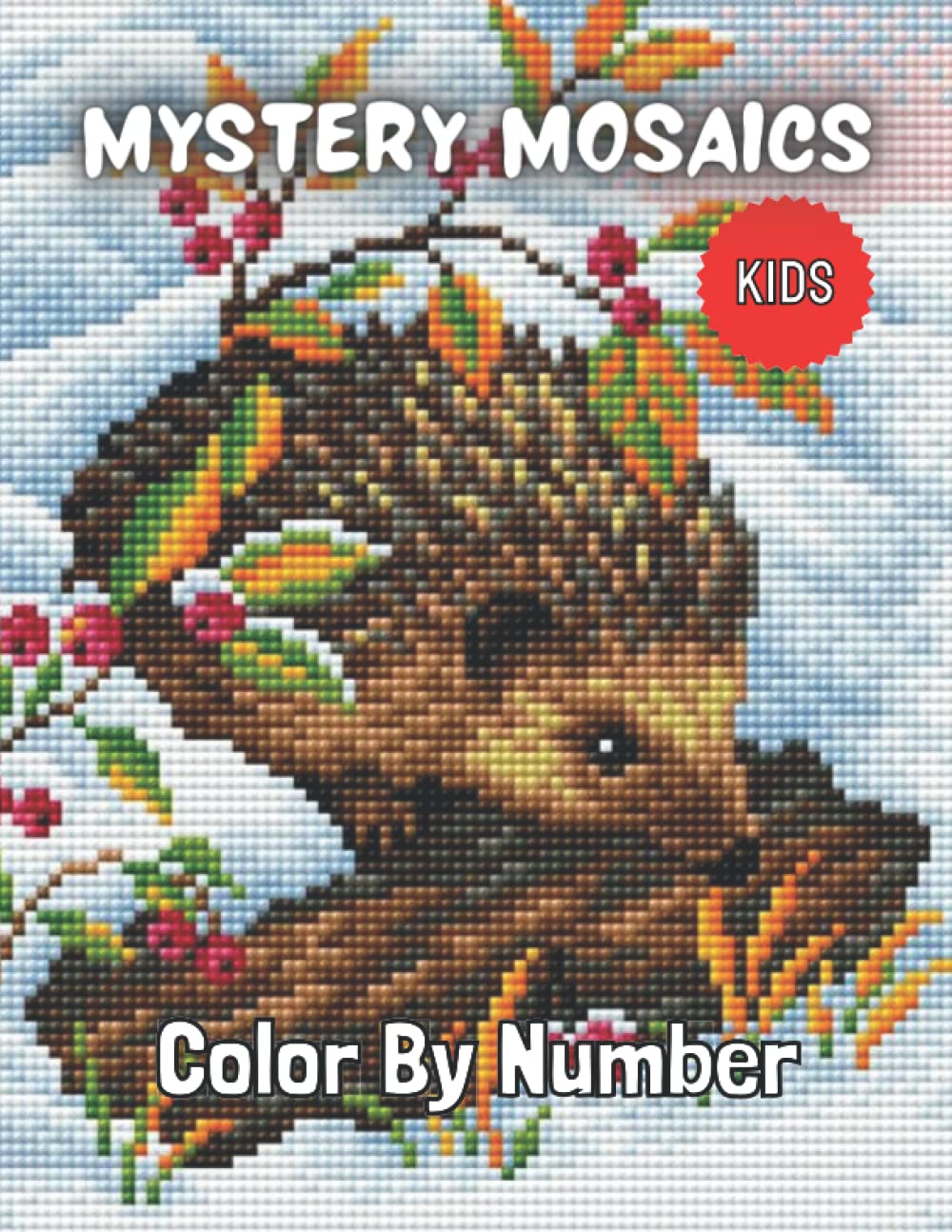 Buy Mystery Mosaics Color By Number: Cute Animals pixel coloring book ...
