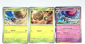 Amazon.com: Rabsca 099/193 - Paldea Evolved - Pokemon Evolution Set - 3 ...