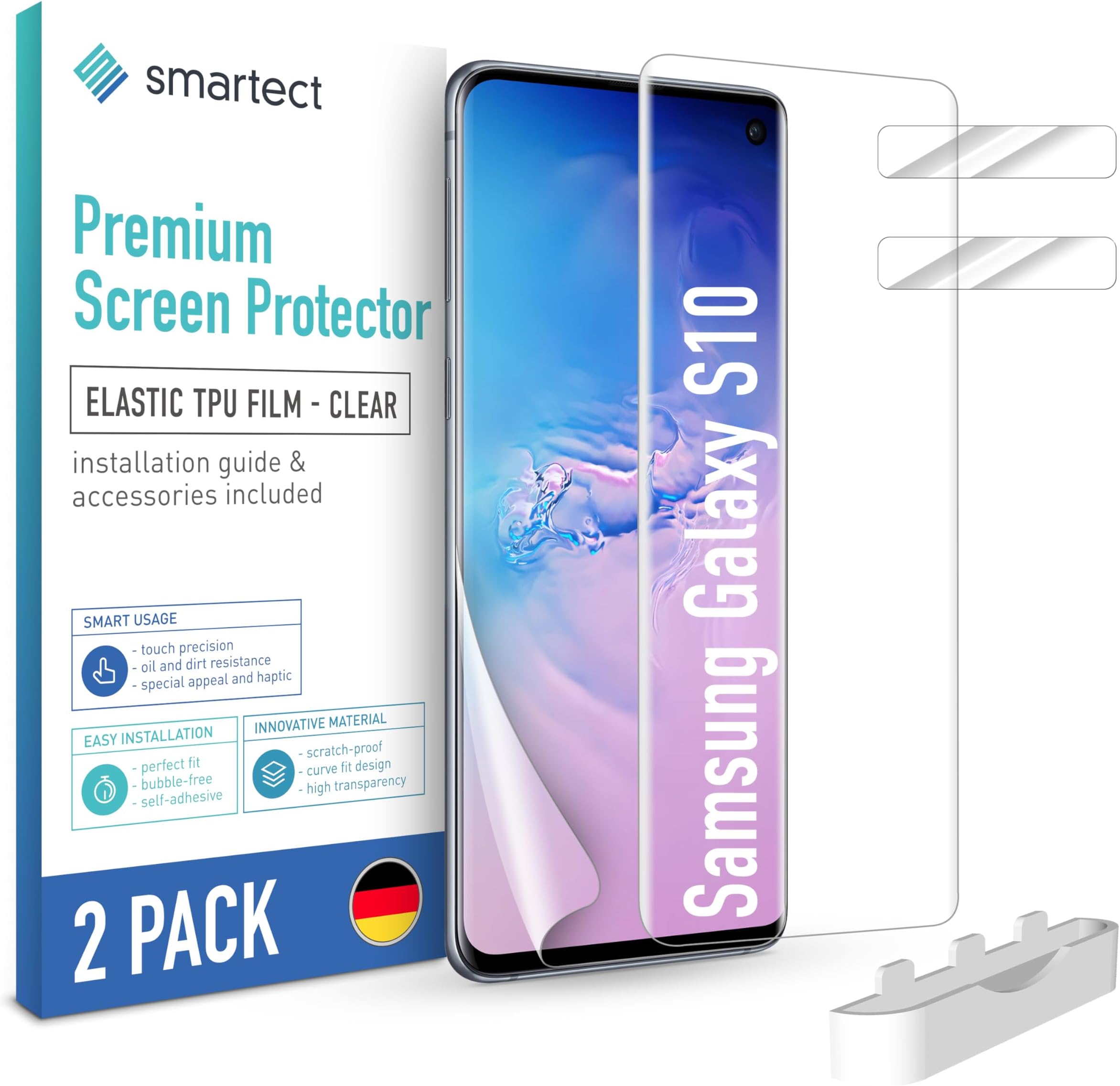 YiiLoxo HD Hydrogel Protective Film for Samsung Galaxy S10 (5G) Soft Clear Screen Protector [Not ...