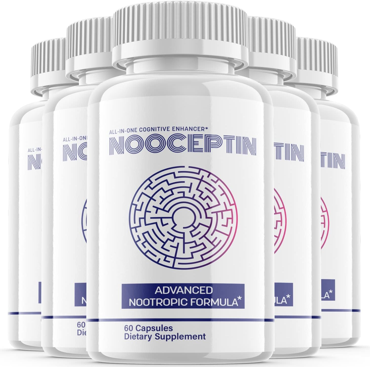 Amazon.com: S.O Labs (5 Pack Nooceptin Advanced Formula Nootropic Supplement - Nooceptin Brain ...