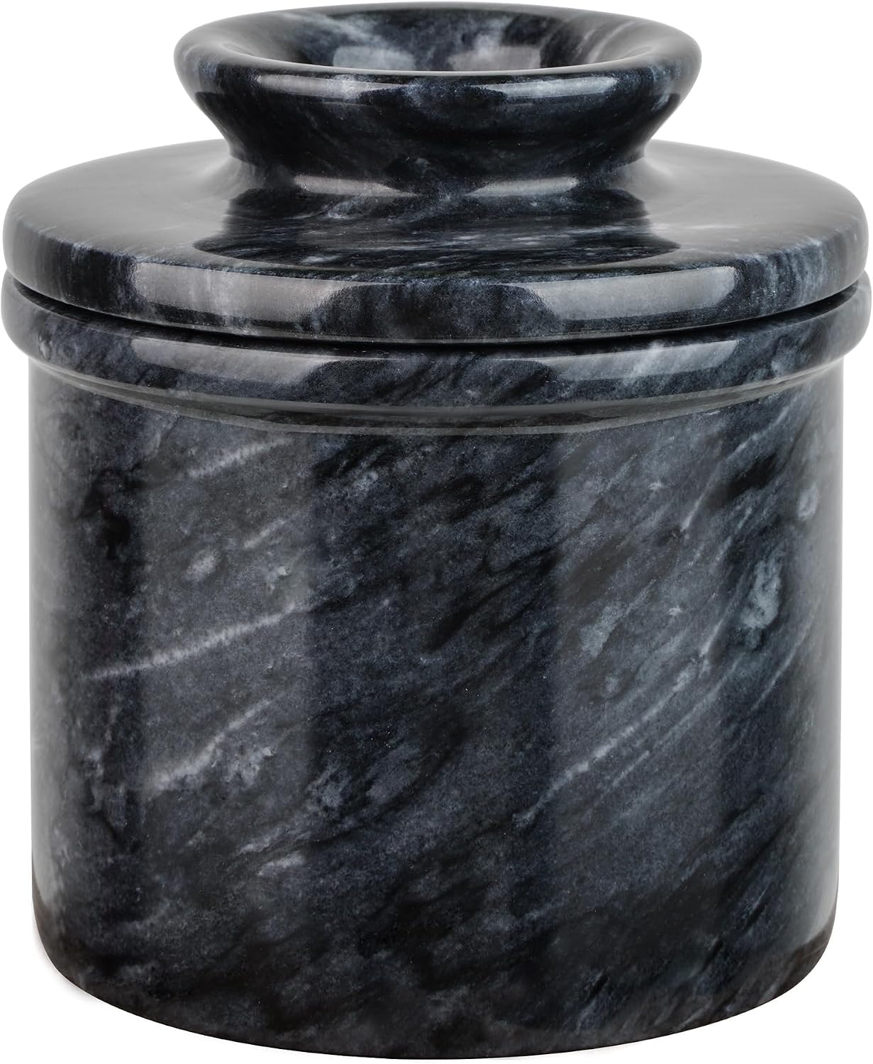 Marble Butter Crock, Handmade French Butter Dish with Lid for ...