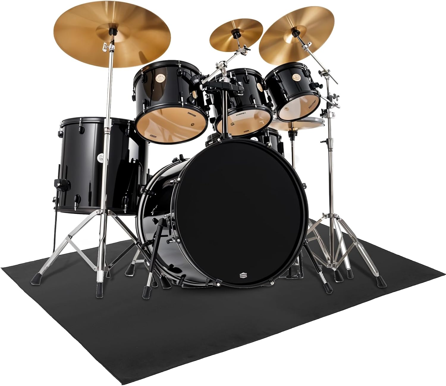 Amazon.com: Drum Rug, 4X5.3FT Drum Mat Drum Carpet with Non-Slip Grip ...