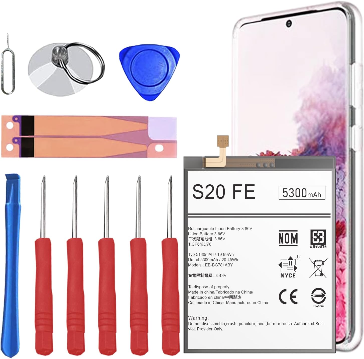 Amazon.com: Battery for Samsung Galaxy A14, 5600mAh Upgraded High ...