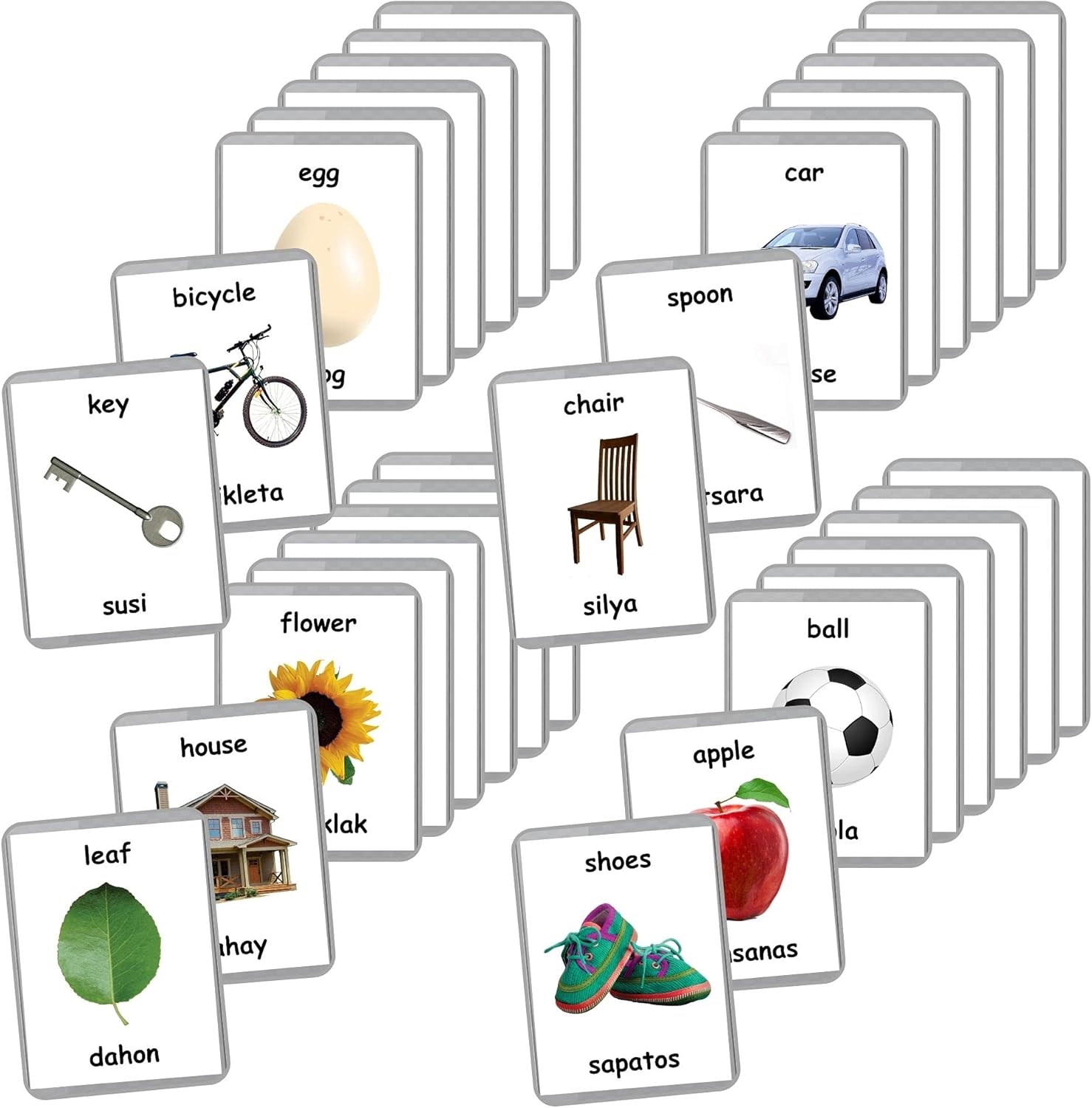 First Words Flash Cards – 48 Baby Flash Cards Aprendizaje de los ...