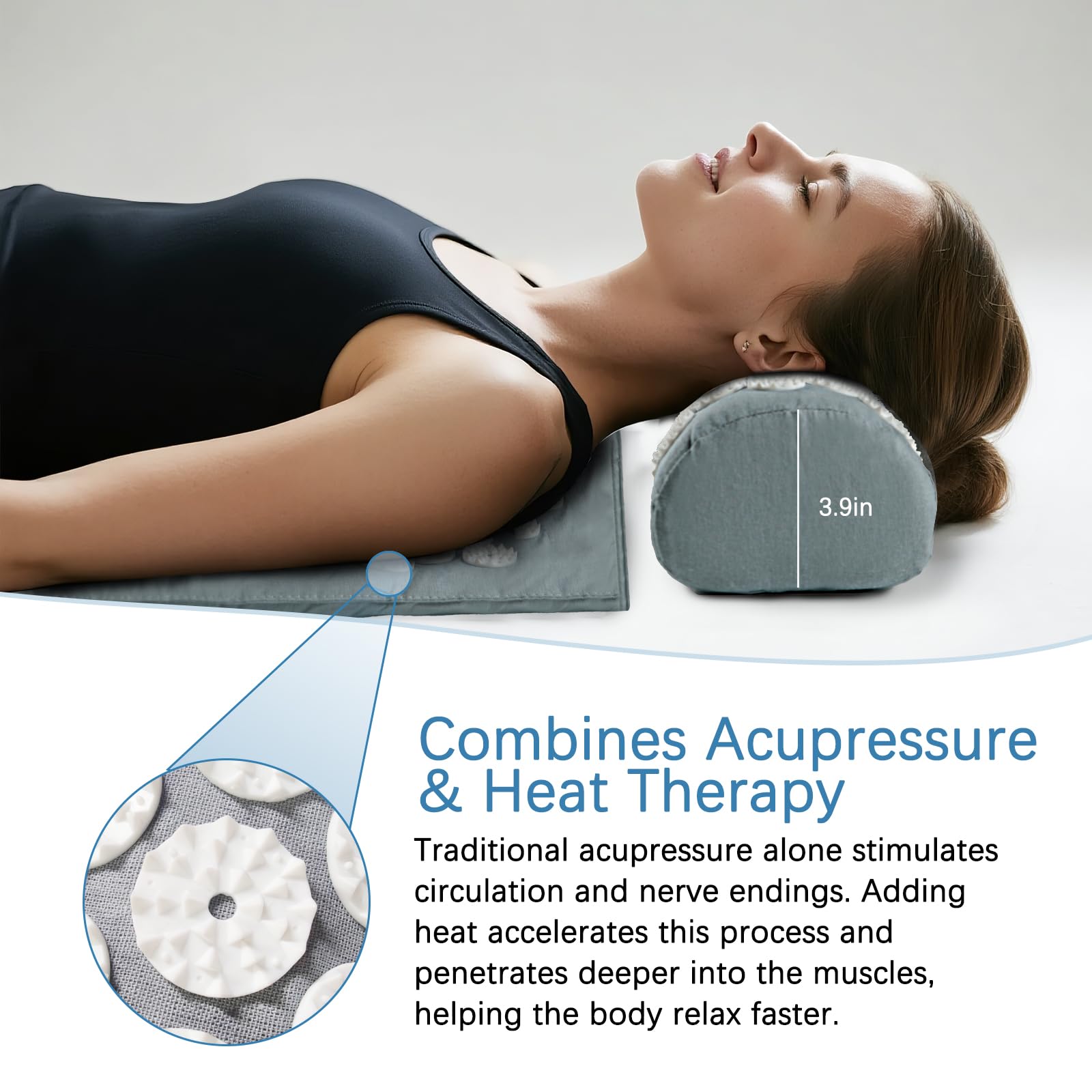 Snapklik.com : AICNLY Acupuncture Heating Mat Acupressure & Heat ...