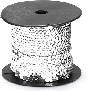 Amazon.com: Sequins Roll,100 Yard/Roll 6mm Sequin String Garment ...