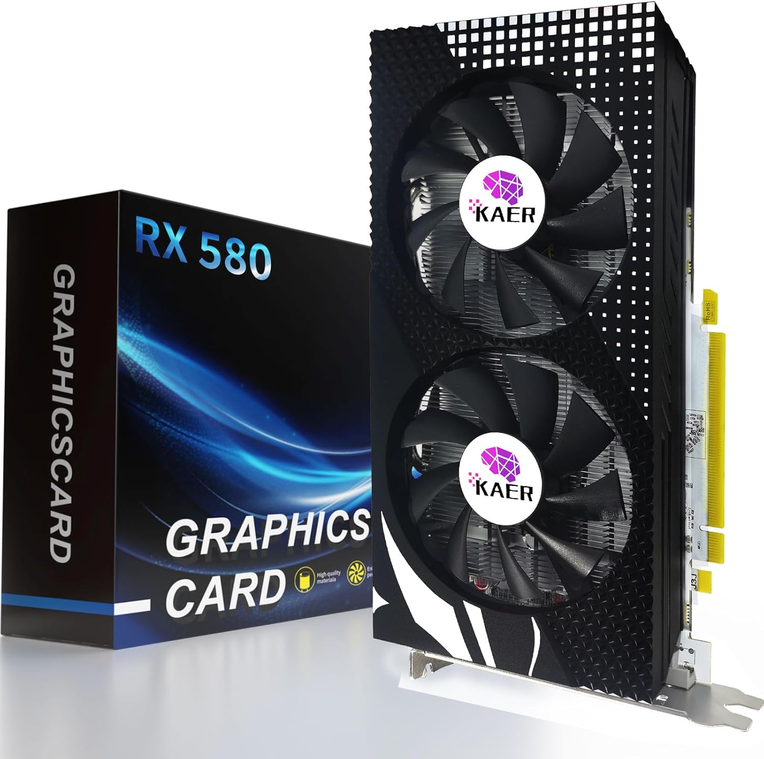 SHOWKINGS Radeon RX 580 Graphic Cards, 8GB 256Bit 2048SP GDDR5 AMD ...