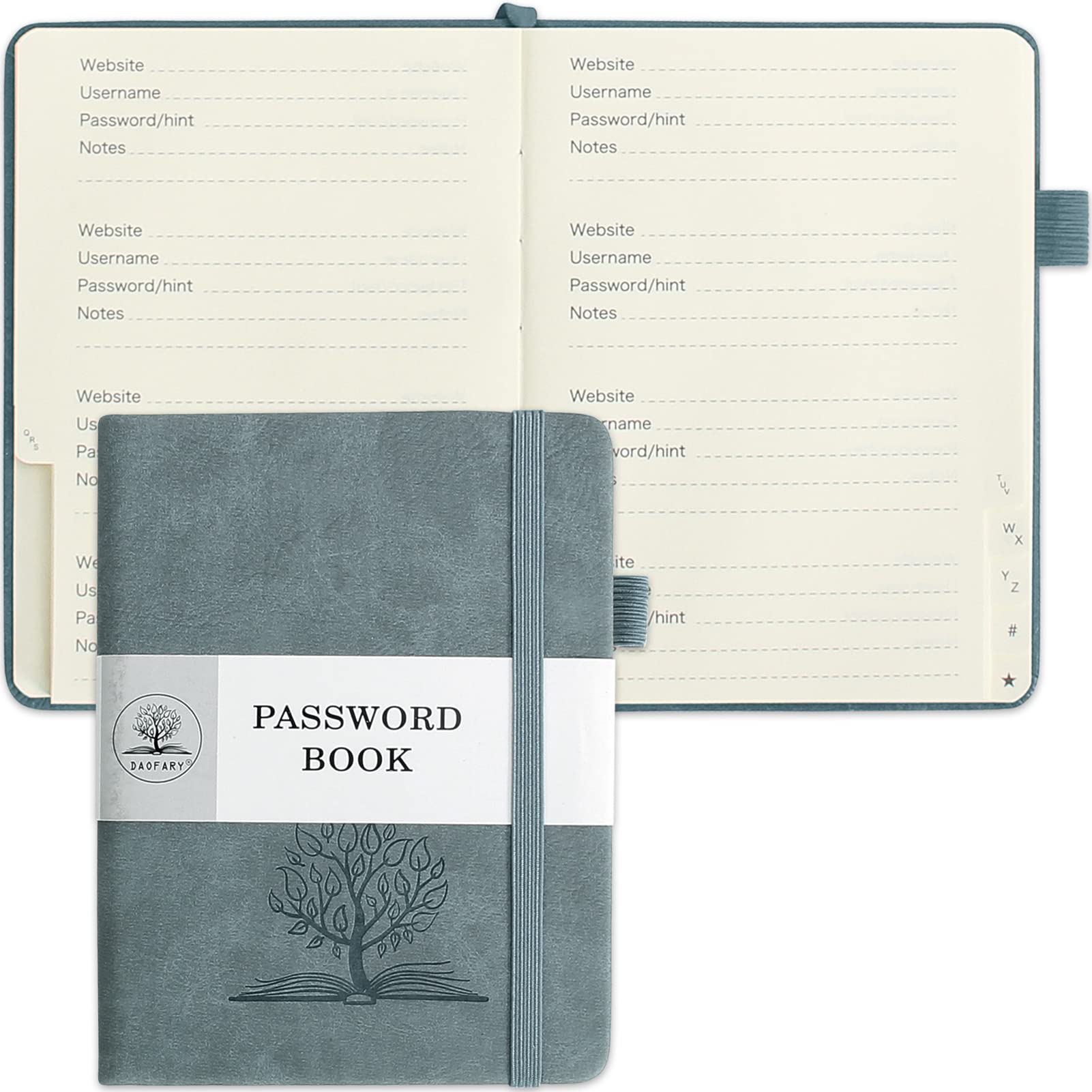 Amazon.com : DAOFARY Password Book with Alphabetical Tabs - Small ...