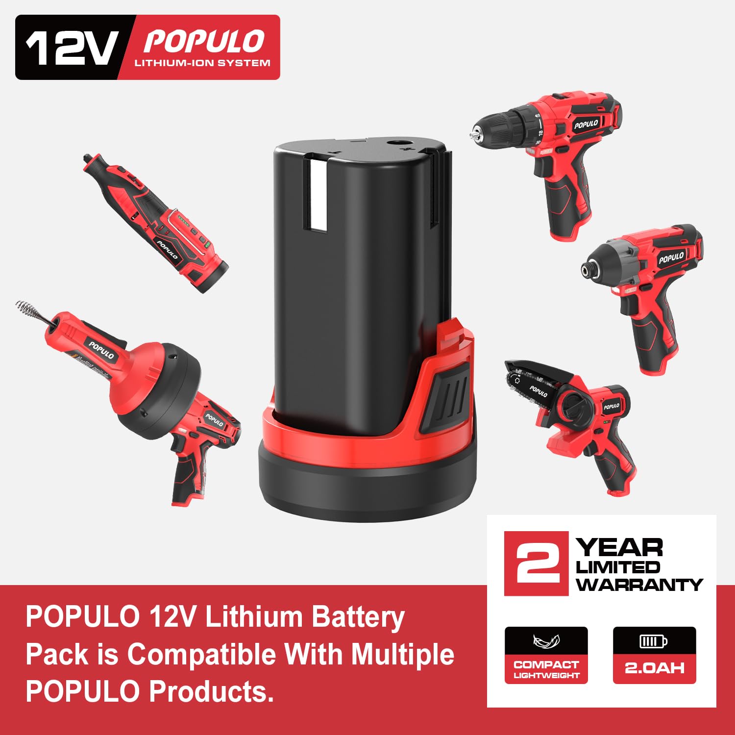 Snapklik.com : POPULO 12V Cordless Rotary Tool Kit, 5 Variable Speeds ...