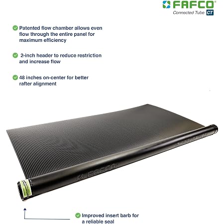 Amazon.com : FAFCO 21410 4 x 12 Foot Connected Tube (CT) SunSaver Solar ...