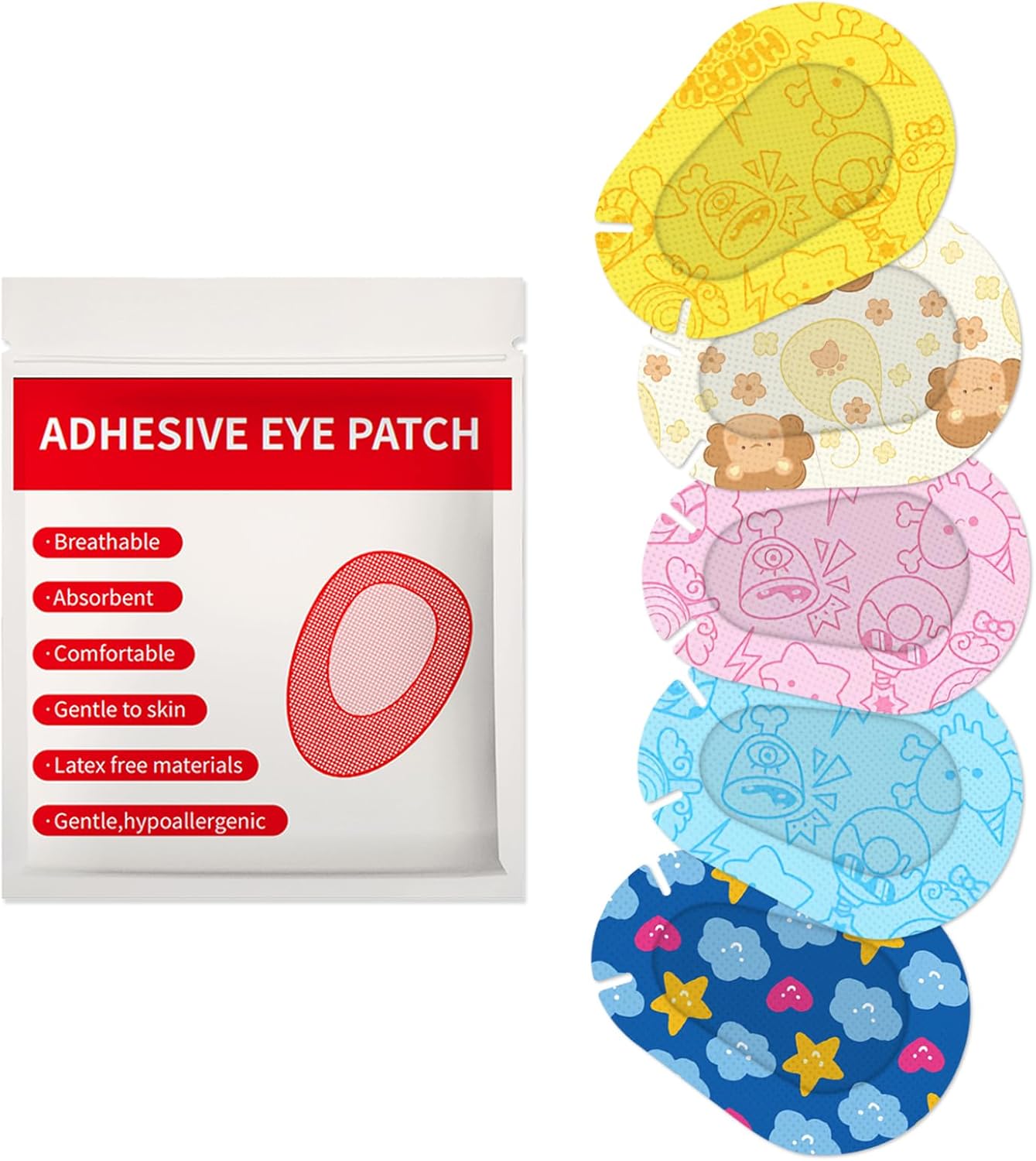 AndicAge 90pcs Adhesive Eye Patches for Kids Teens Eye Pad Disposable ...