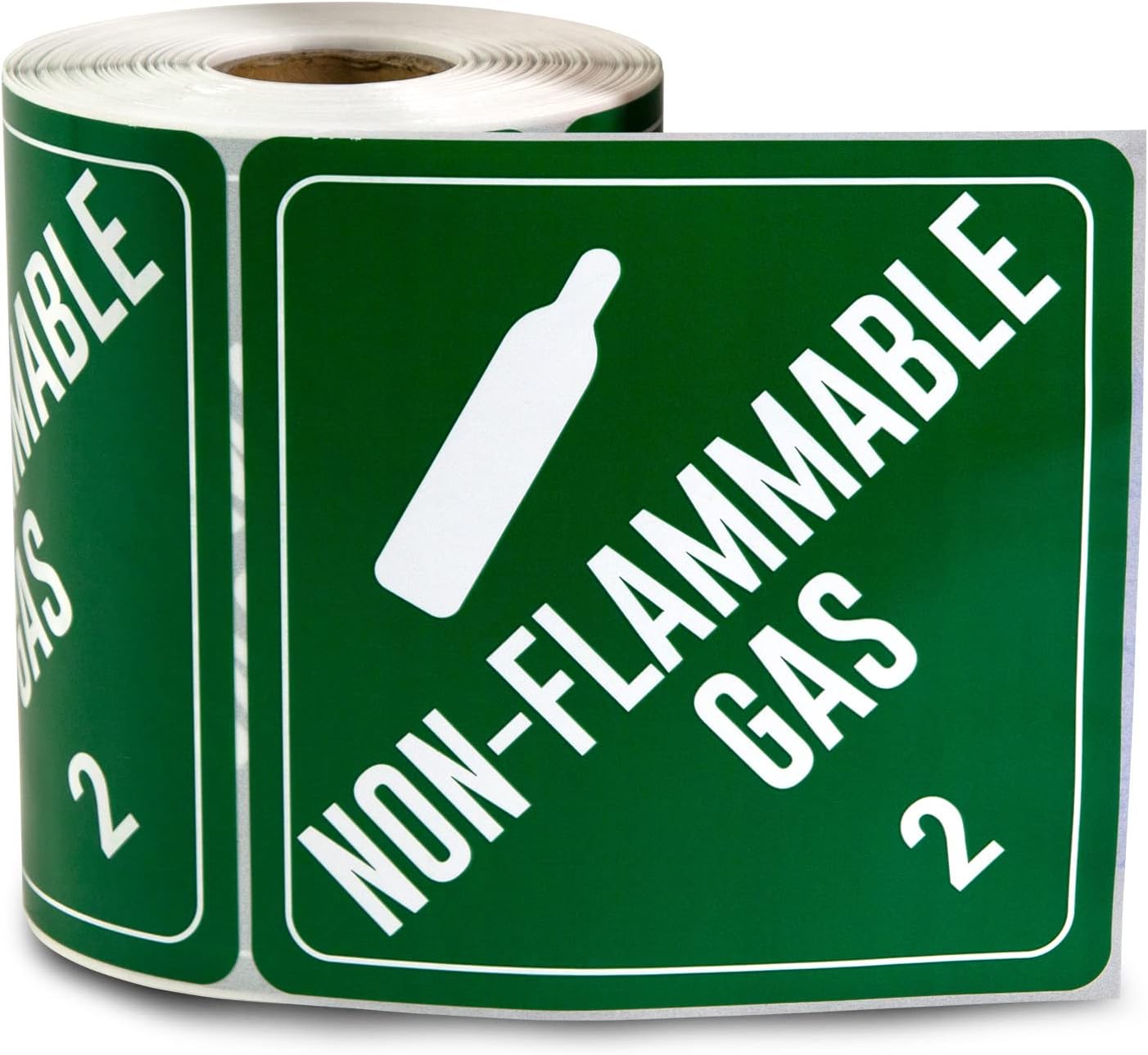 Amazon.com: Class 2 Non-Flammable Gas Placard Labels (4 x 4 inch, Green ...